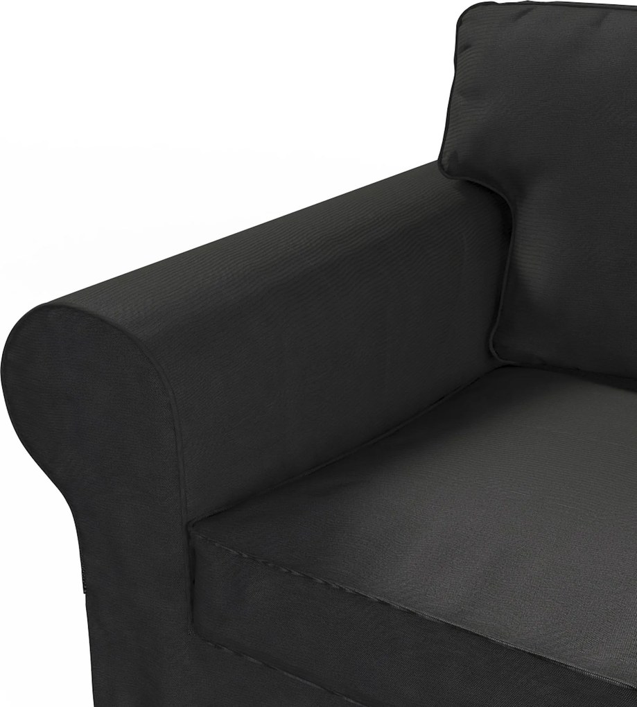 Potah na pohovku IKEA Ektorp 2-místná, nerozkládací barva černá látka pletený vzor