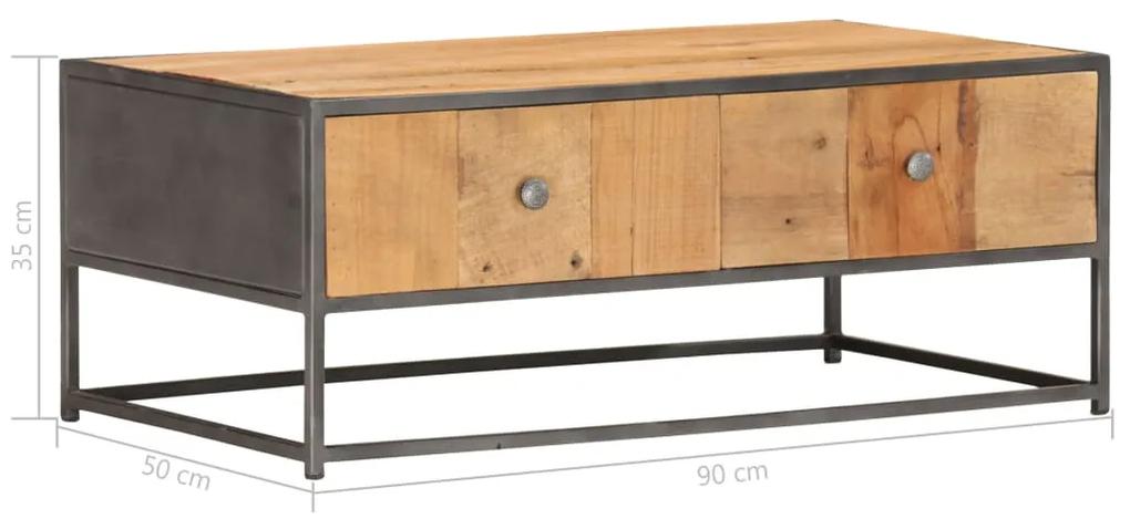 Konferenční stolek 90 x 50 x 35 cm masivní recyklované dřevo - Default Title