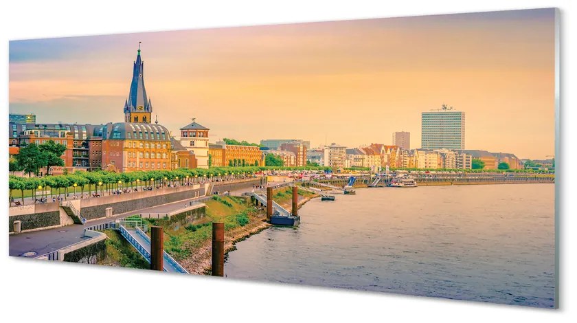 akrylový obraz Německo Sunrise River 120x60 cm
