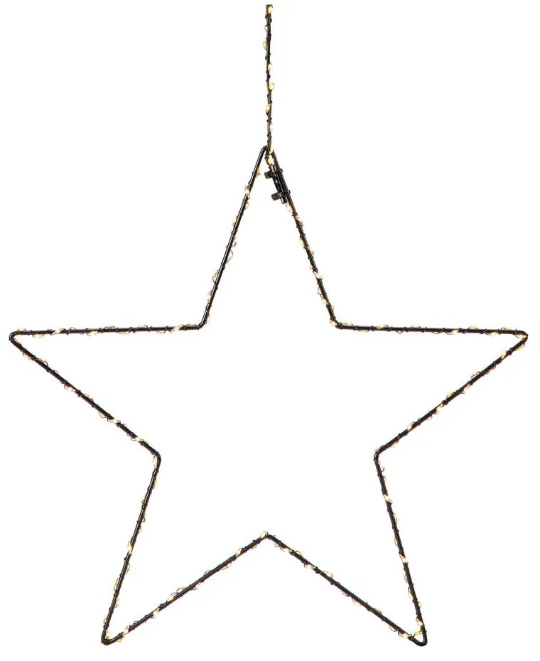 Černá vánoční závěsná světelná dekorace Markslöjd Alpha Star, výška 45 cm