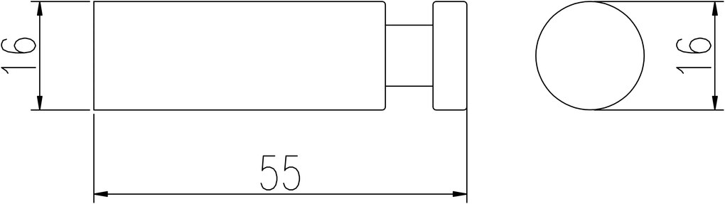 Slezák - RAV Věšáček 55 mm - 2 ks COLORADO - COA0103/55Z, Zlatá lesk