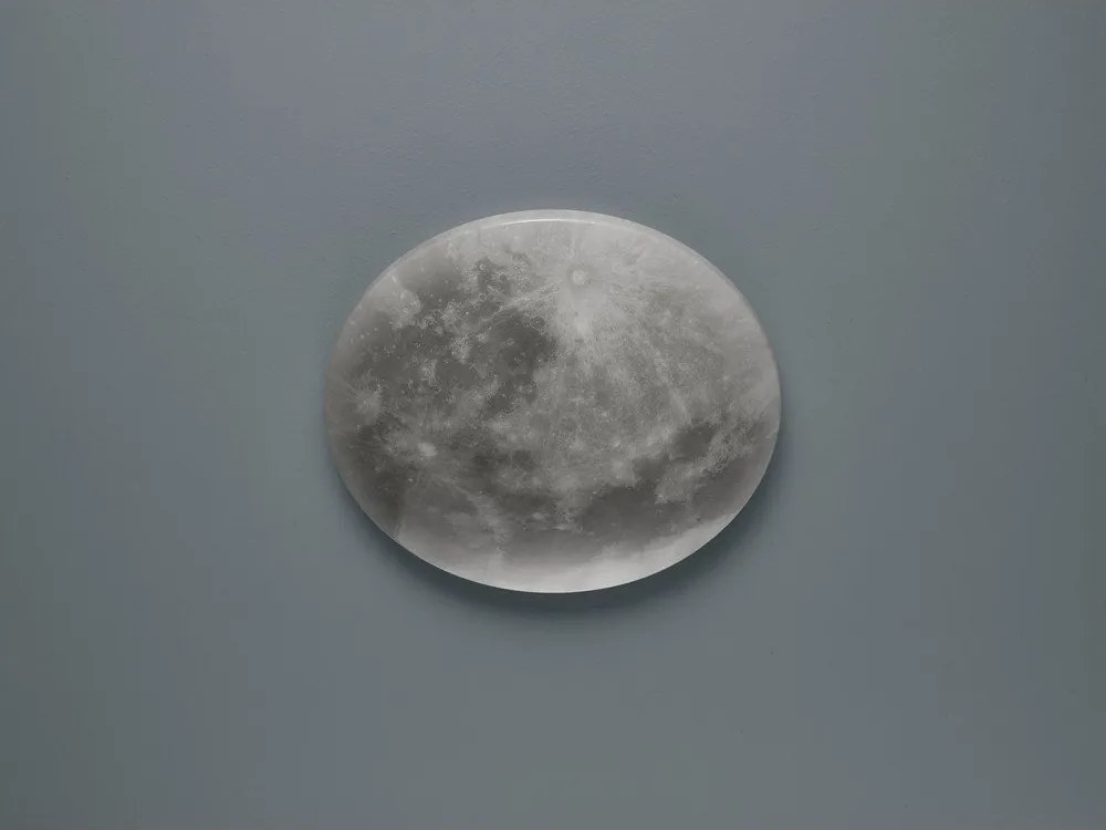 Světle šedé LED dětské stropní svítidlo se stínidlem z akrylového skla ø 40 cm Lunar – Trio