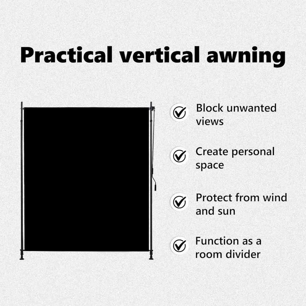 vidaXL Marketos Venkovní roleta 200 x 270 cm antracitová
