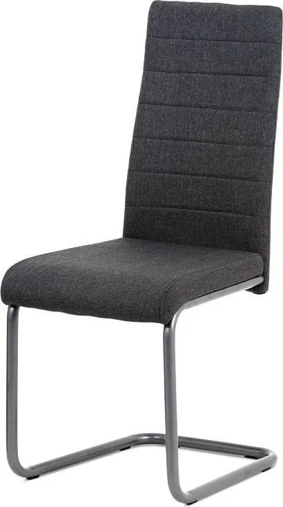Jídelní židle, šedá látka, kov matný antracit DCL-400 GREY2 Art