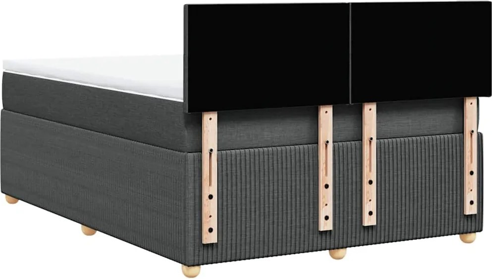 Box spring postel s matrací tmavě šedá 160x200 cm textil 3287501
