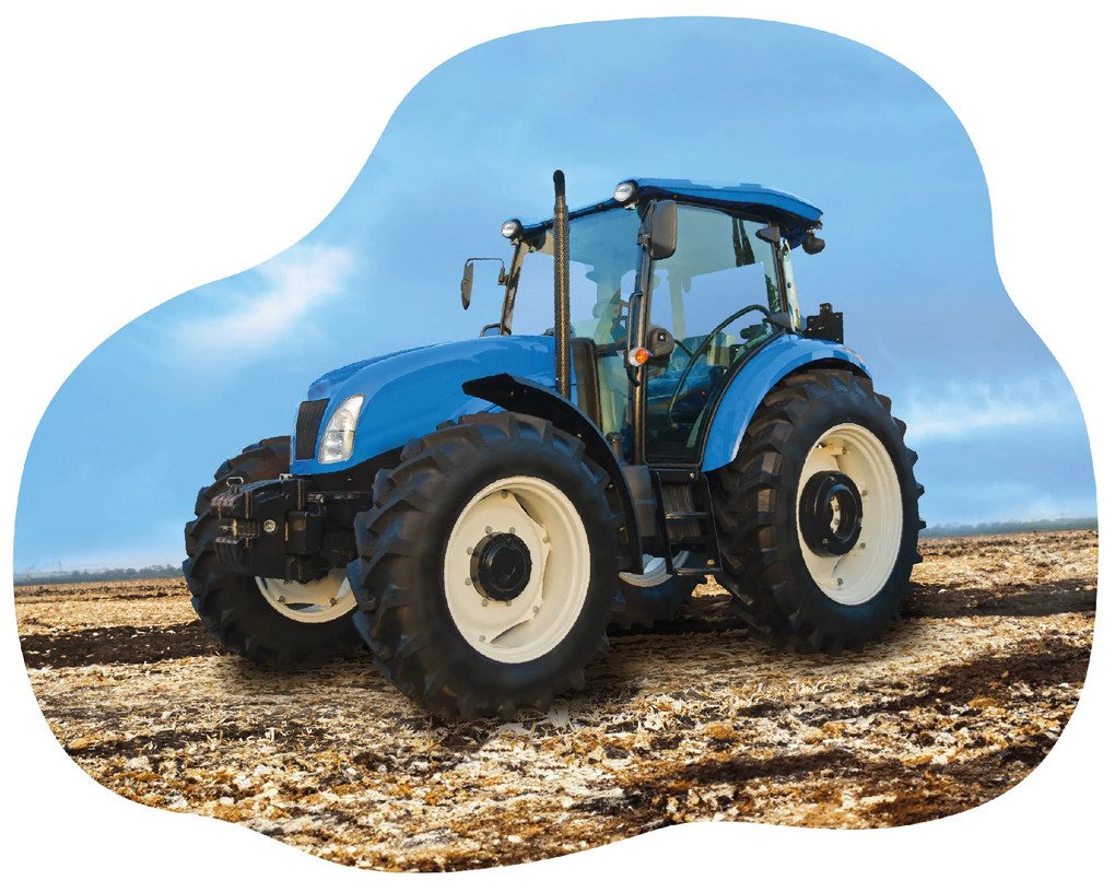 Detexpol Útulný polštář Shape 33x22 012 Traktor modrý