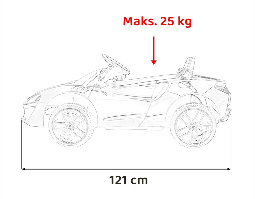 Ramiz Elektrické autíčko McLaren Artura pro děti červené + pohon 4x4 + dálkové ovládání + plynulý start + EVA kola + audio LED