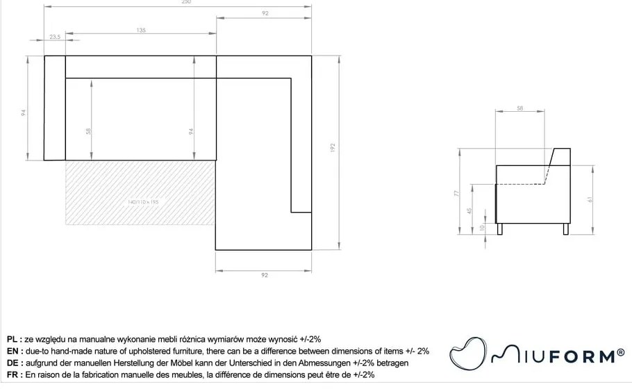 Béžová rozkládací/s úložným prostorem rohová pohovka (pravý roh/do L) Classy Sophie – Miuform
