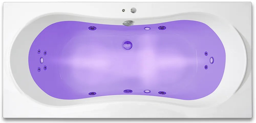 Arttec KRONA SURF CHROMO 180 x 80 cm PAN04392 hydromasážní vana