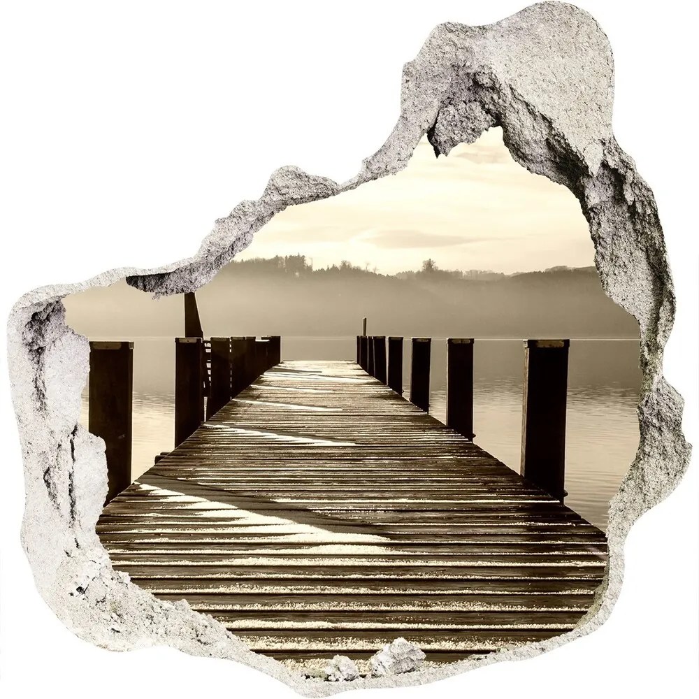 Wallmuralia Nálepka fototapeta 3D výhled Dřevěné molo 75x75 cm
