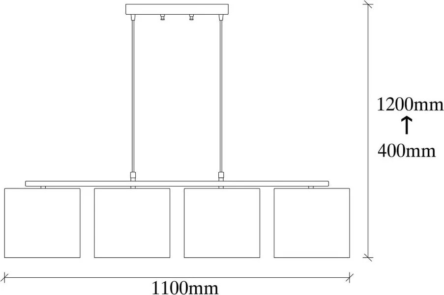 Černé závěsné svítidlo s textilním stínidlem Baston – Opviq lights
