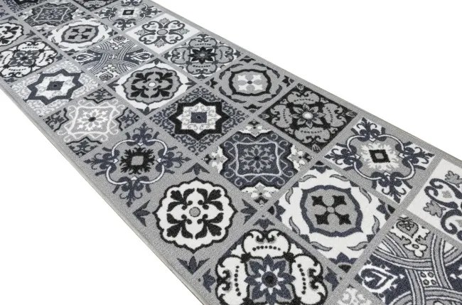 Protiskluzový běhoun Patchwork - šedý