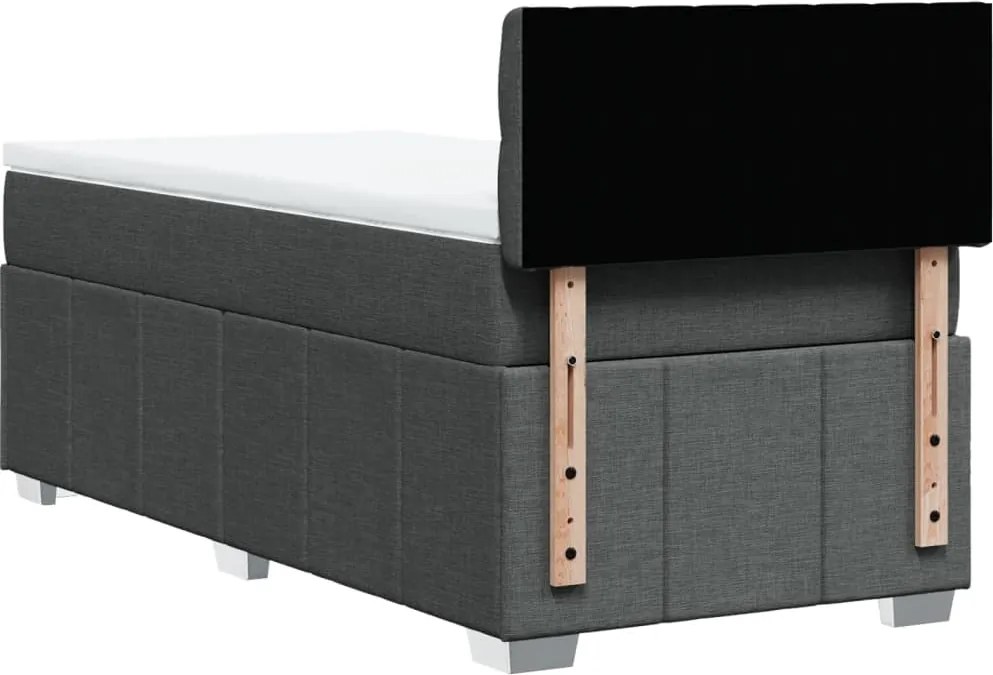 Box spring postel s matrací tmavě šedá 90x190 cm textil 3286931