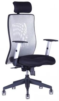 Office Pro Kancelářská židle CALYPSO XL Hlavová opěrka s pevnou hlavovou opěrkou Čalounění OFFICE PRO  Černý opěrák / černý sedák