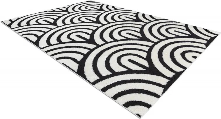 Dywany Łuszczów, AKCE: 160x220 cm Kusový koberec Mode 8629 cream/black, bílá, kancelář