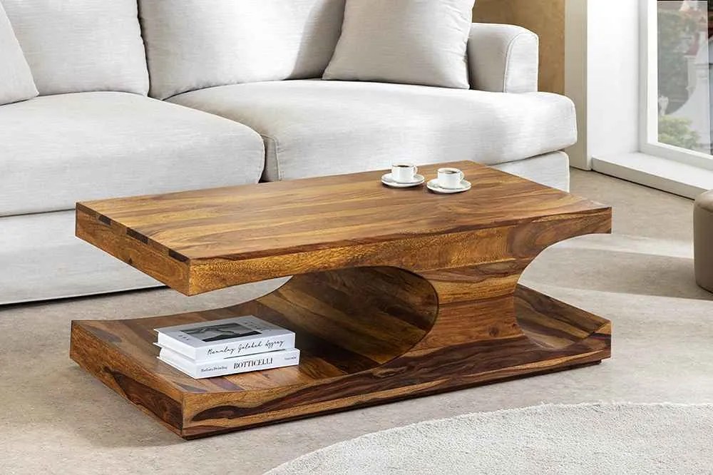 Designový konferenční stolek Island 105 cm Sheesham
