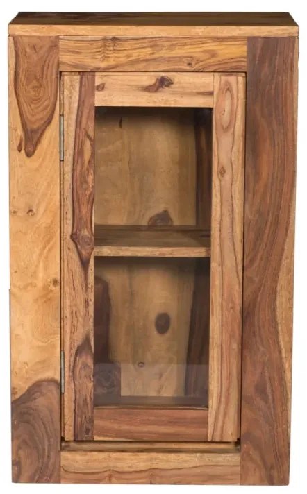 furniture-nabytek.cz - Masivní koupelnová skříňka Leostone z palisandru, hnědá, lakovaná – 42×25×70 cm