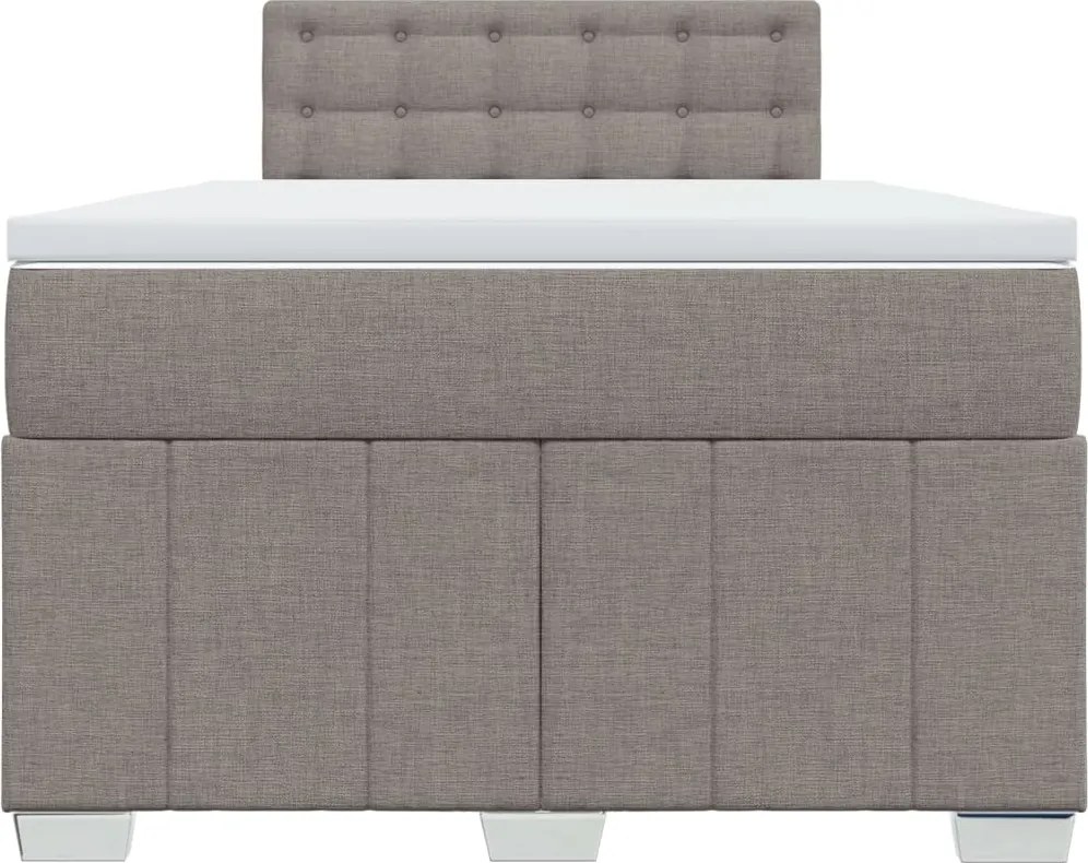 Box spring postel s matrací taupe 120x190 cm textil 3289325