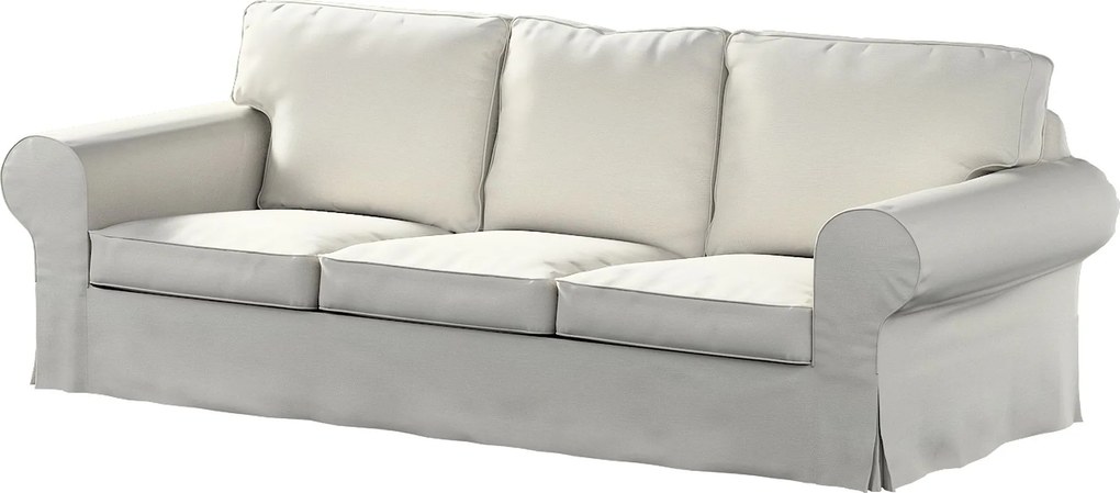 Potah na pohovku IKEA Ektorp 3-místná rozkládací, NOVÝ MODEL 2013 barva šedá látka lesklé, pletený vzor, sametová