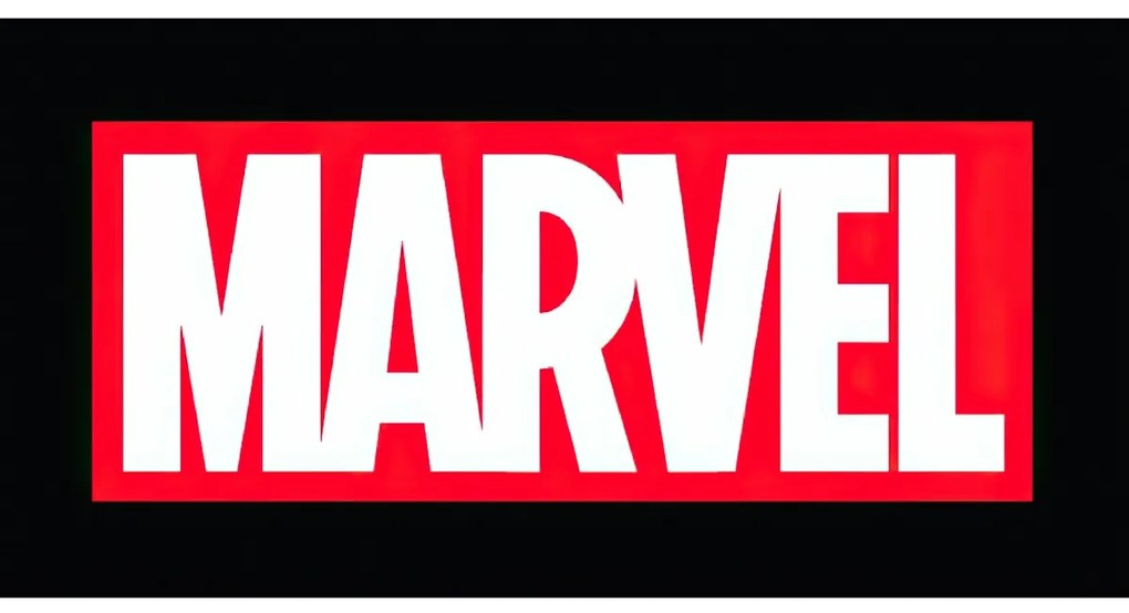 Carbotex Dětská plážová osuška MARVEL LOGO, červená, froté, 70x140cm