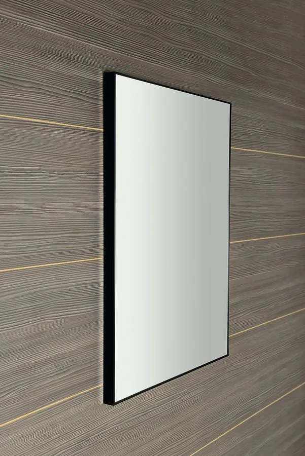 Sapho Arowana zrcadlo v rámu 50 x 80 cm bez osvětlení černá mat AWB5080