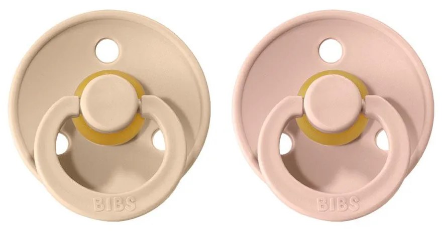 Bibs dudlíky kaučuk 2 ks 0-6 měsíců Colour Vanilla/blush