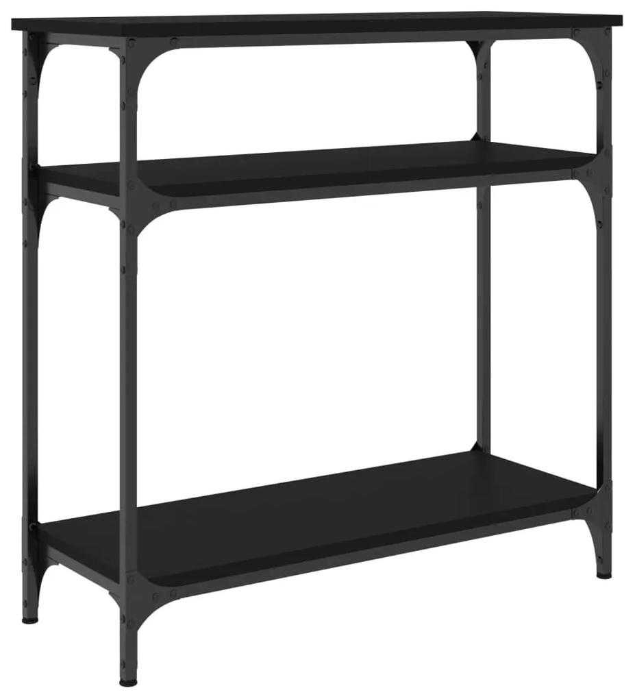 Konzolový stolek černý 75 x 29 x 75 cm kompozitní dřevo