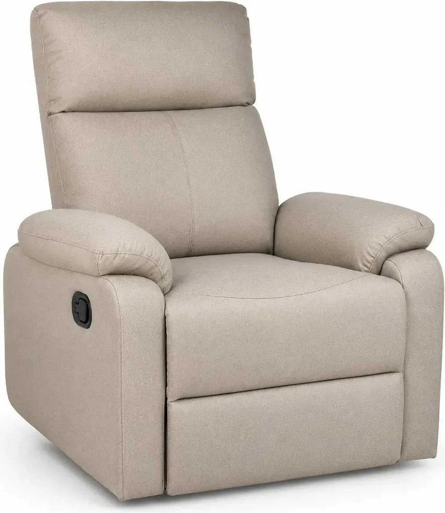 LuxuryForm DESIGN Televizní křeslo CARLOS s polohováním - béžové