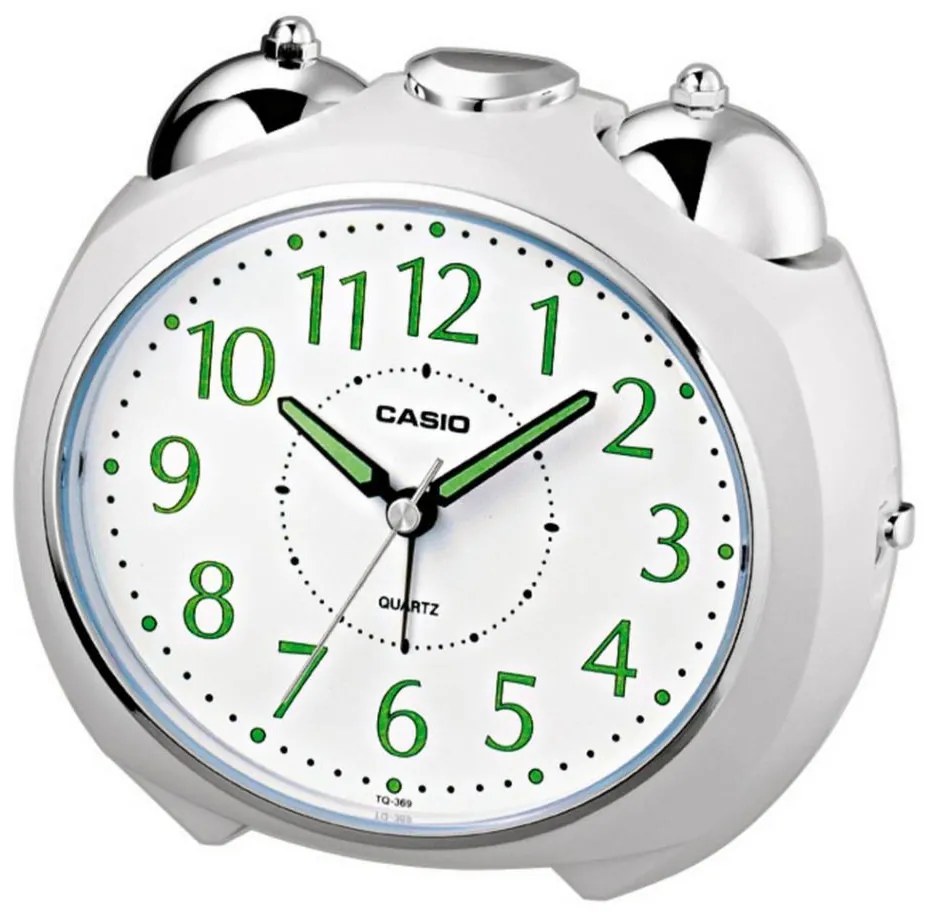Casio - Budík 1xLR14 bílá/chrom 15020969