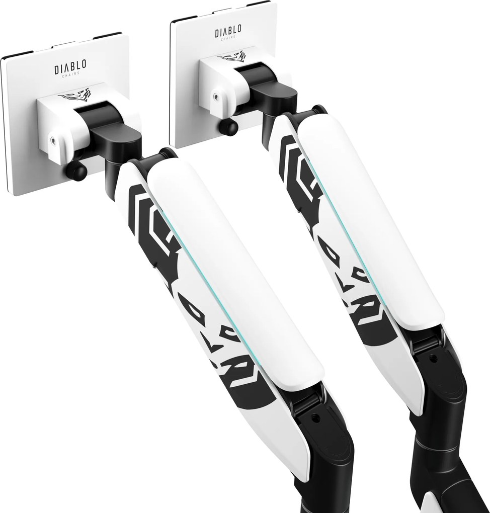 Držák na dva monitory 35" RGB bílo-černý: Diablo X-Arm Dual
