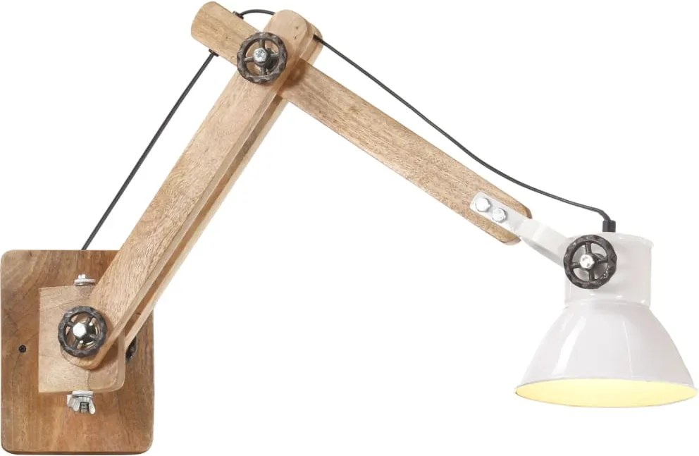 Nástěnná lampa industriální styl bílá kulatá E27 320578