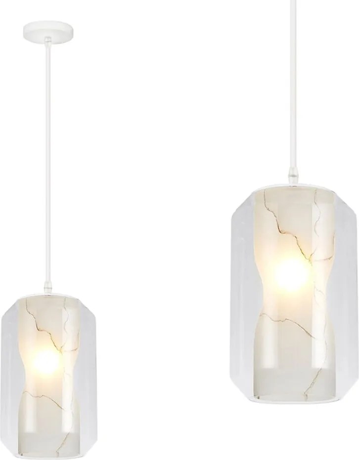 Toolight - závěsné svítidlo MARBLE E27 60W APP909-1CP, mramorový efekt, OSW-06675