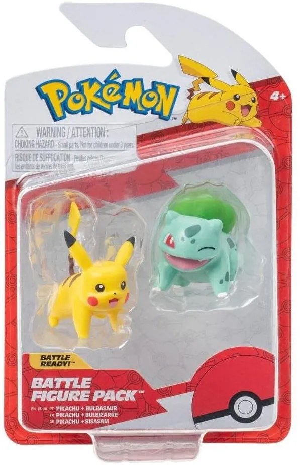 Jazwares pokémon akční pikachu a bulbasaur 5 cm