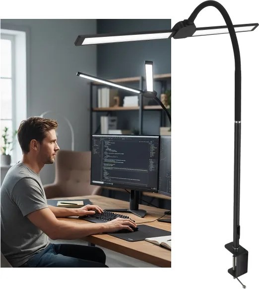 Brilagi - LED Stmívatelná stolní lampa USB VARIO LED/14W/5V 3000-6000K černá