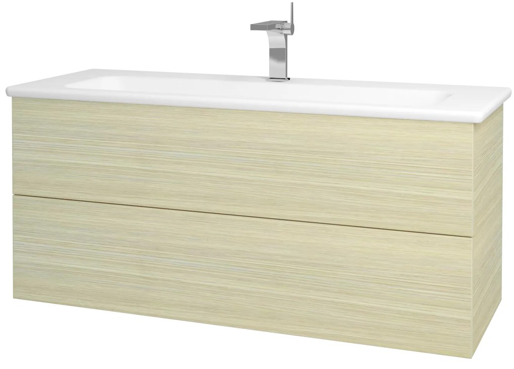 Dřevojas Koupelnová skříň VARIANTE SZZ2 120 (umyvadlo Euphoria) Varianta: N01 Bílá lesk / L01 Bílá vysoký lesk