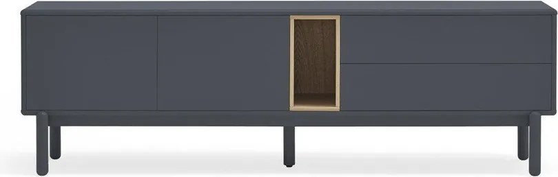 Tmavě šedý TV stolek 180x56 cm Corvo - Teulat