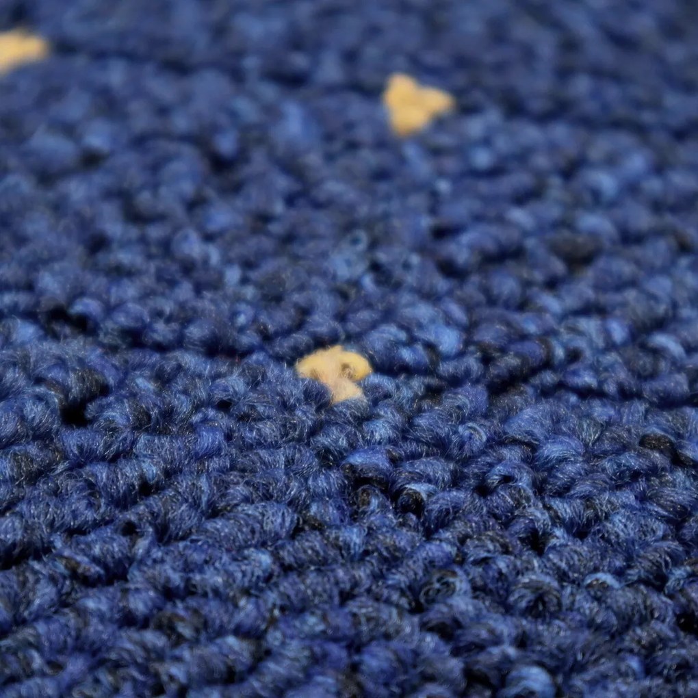 Condor Carpets, Kusový koberec Udinese modrý kruh, 80x80 (průměr) kruh, šedá, chodba / předsíň