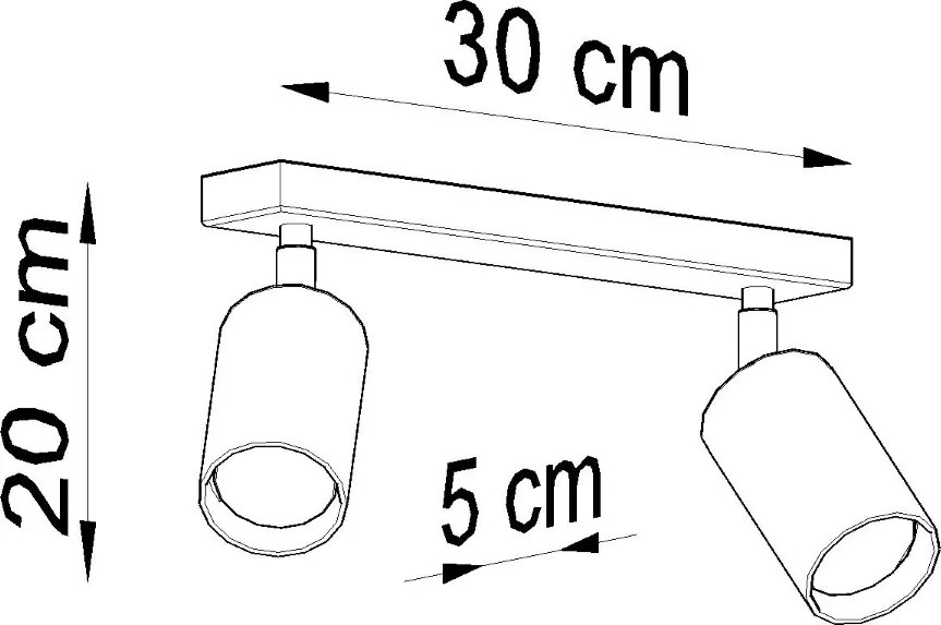 Sollux Lighting Stropní svítidlo BERG 2 přírodní dřevo