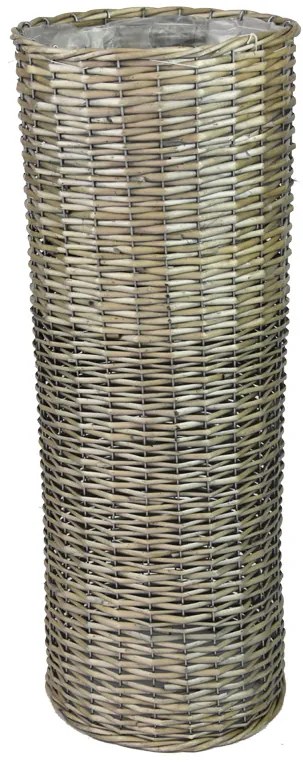Vingo Šedý vysoký kulatý květináč