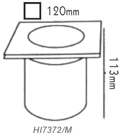 ACA Lighting Podzemní bodové svítidlo HI7372M MR16 max. 35W/GU5.3/12V/IP66, stříbrný