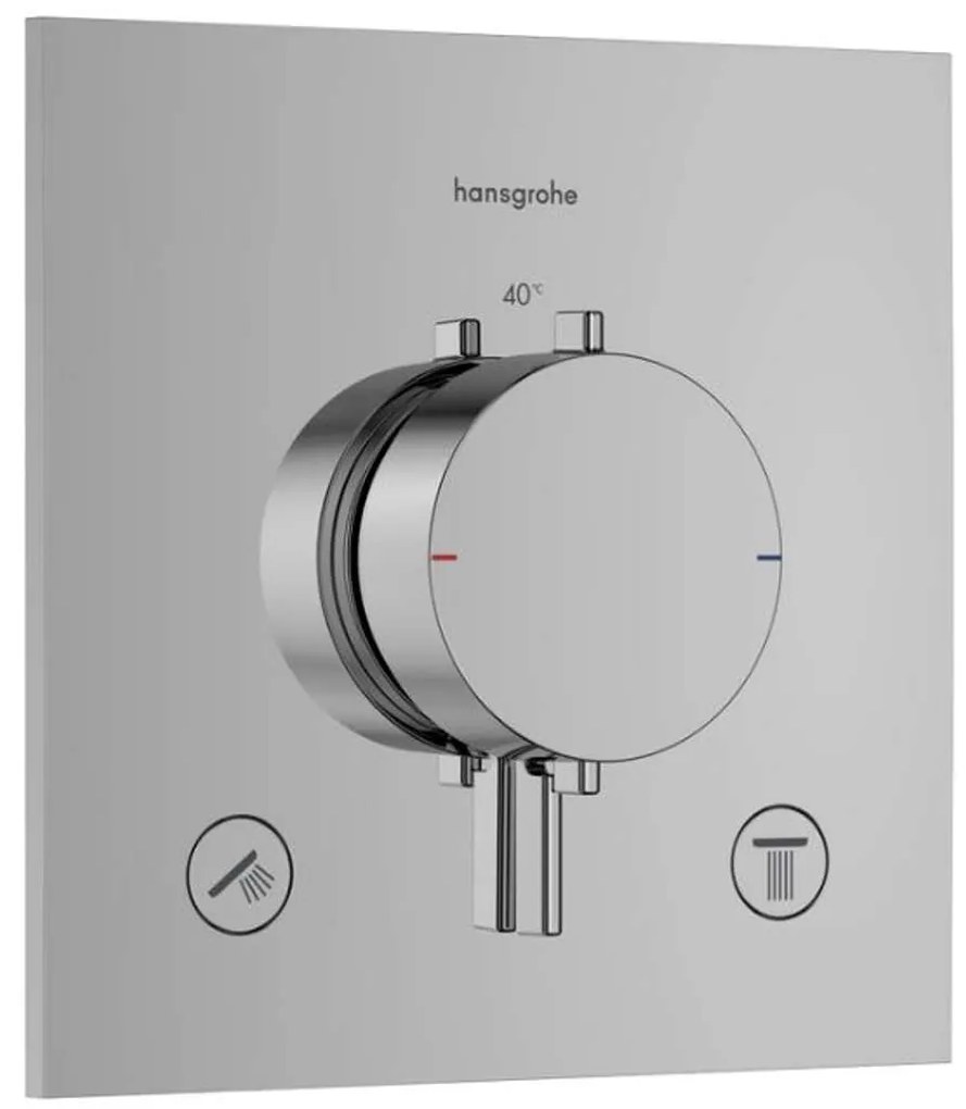 Hansgrohe Ecostat Comfort E - Termostatická baterie pod omítku, pro 2 spotřebiče, chrom 33711000