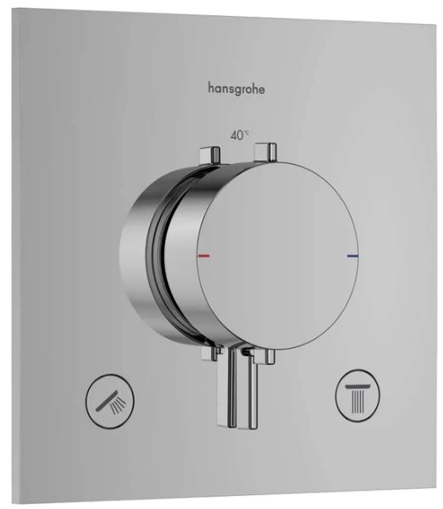 Hansgrohe Ecostat Comfort E - Termostatická baterie pod omítku, pro 2 spotřebiče, chrom 33711000