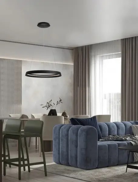 LED stmívatelné černé designové svítidlo Ormi