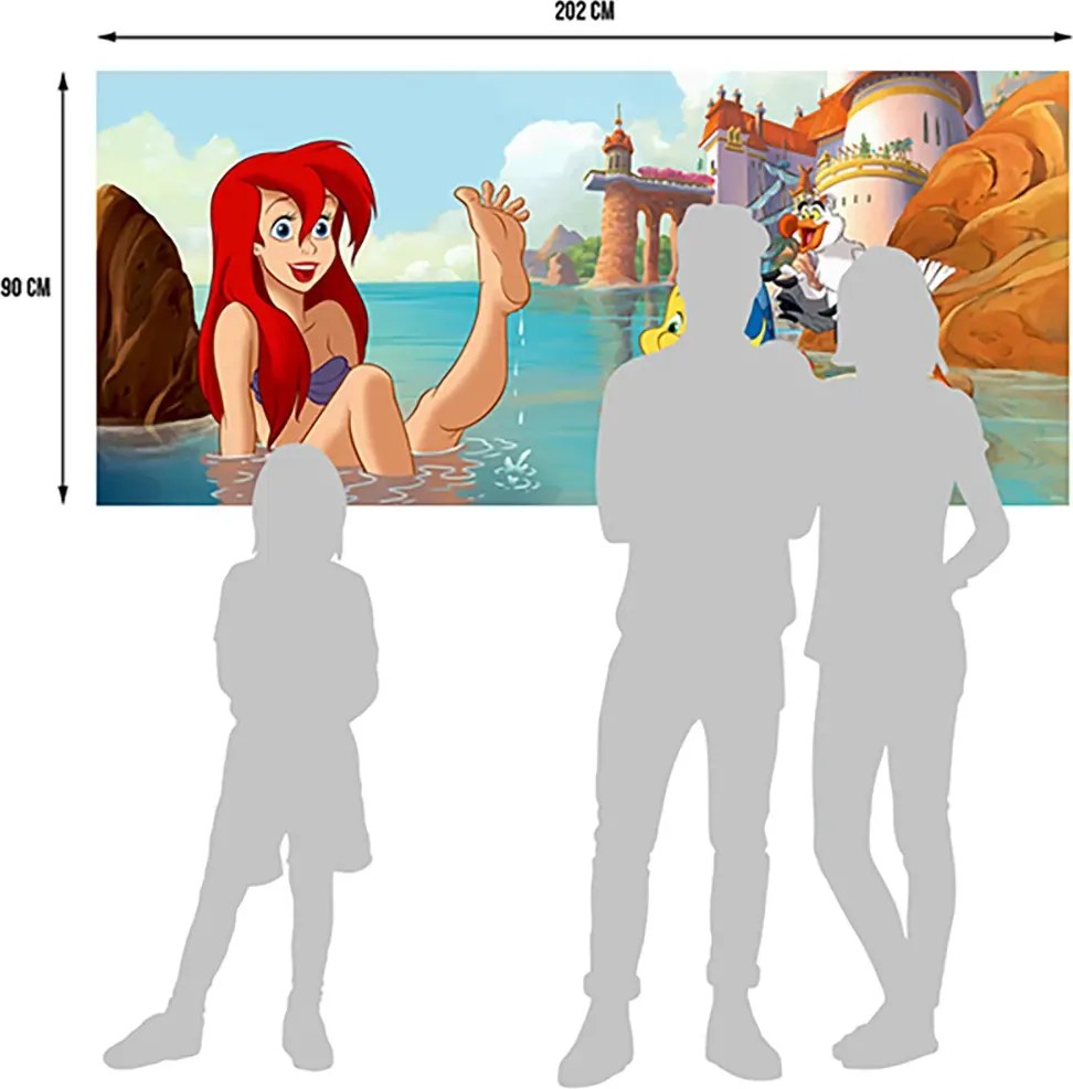 Dětská vliesová fototapeta na zed' Proměna Ariel, Disney | 202 x 90 cm | DFTDNH 5363