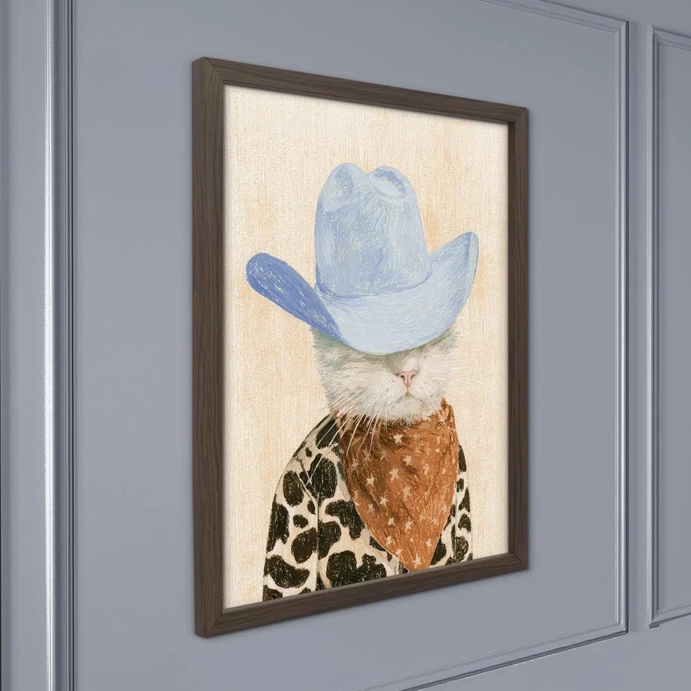 Tištěný obraz s rámem 30x40 cm Howdy Cat – Styler
