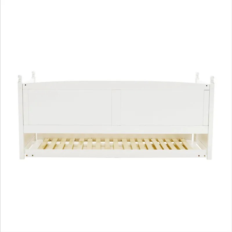 Postel s přistýlkou 90x200, borovicové dřevo, bílá, GLAMIS Kondela 0000227796