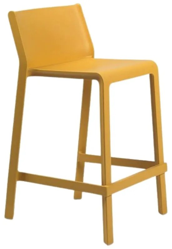 OnaDnes -20% Nardi Hořčicově žlutá plastová barová židle Trill 65 cm