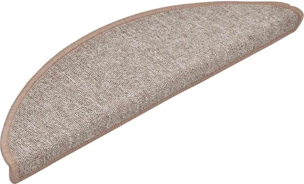 Schodové rohože 20 ks 56 x 17 x 3 cm světle hnědé půlkulaté 3365783
