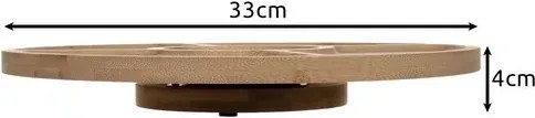 Bambusový otočný servírovací talíř – 33 cm