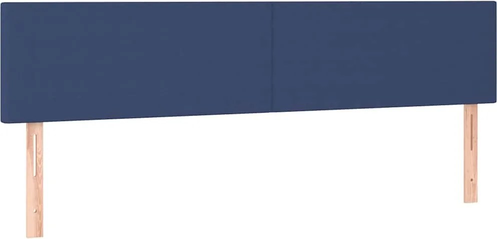 Box spring postel s matrací modrá 200x200 cm textil 3129583